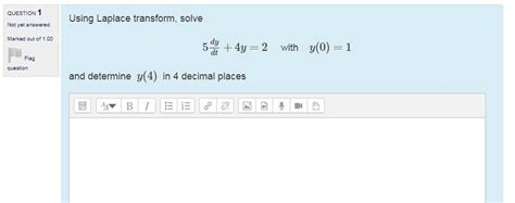 Solved QUESTION Using Laplace Transform Solve Not Yet Chegg