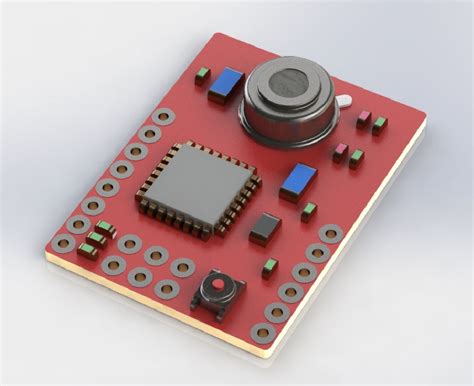 Mlx90614红外温度传感器 Solidworks 2020 模型图纸下载 懒石网