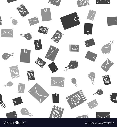 Set Wallet Document With Graph Chart Light Bulb Vector Image