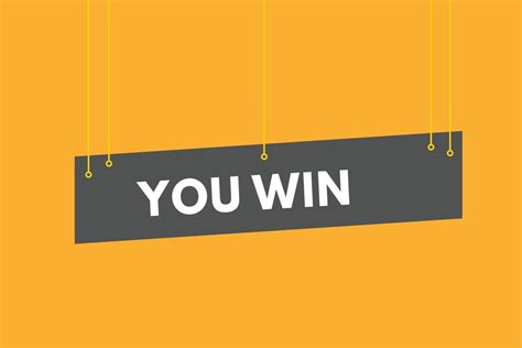 You Win Text Button You Win Sign Icon Label Sticker Web Buttons 15374834 Vector Art At Vecteezy
