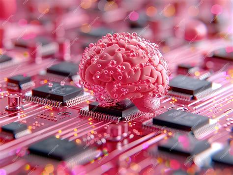 Computer Brain Artificial Intelligence Technology Premium Ai Generated Image