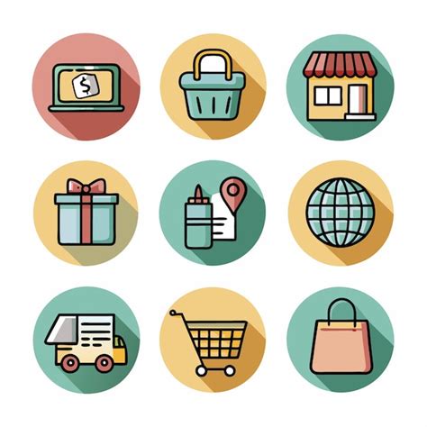 Premium Vector Icons Set Ecommerce