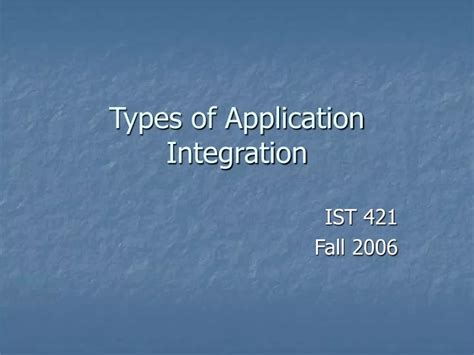 PPT Types Of Application Integration PowerPoint Presentation Free Download ID