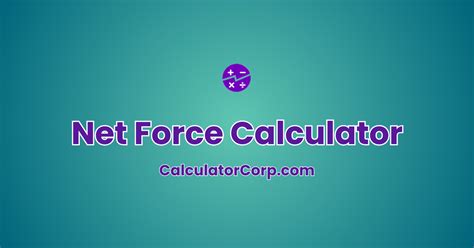 Net Force Calculator Find The Resultant Force Acting On An Object
