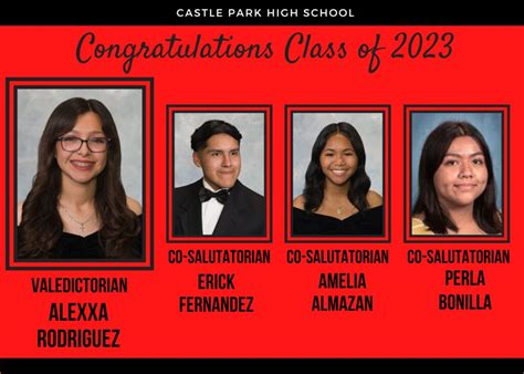 Cph Class Of 2023 Valedictorian And Salutatorians Castle Park High School