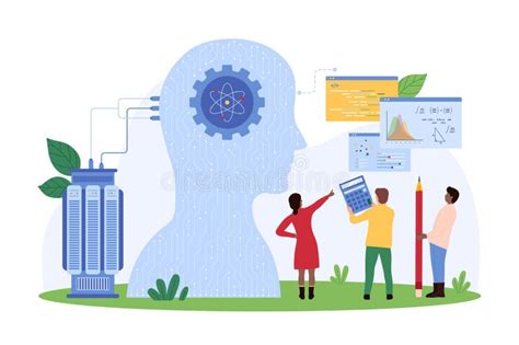 Machine Learning Technology Ai Assistant Tiny People Training Digital