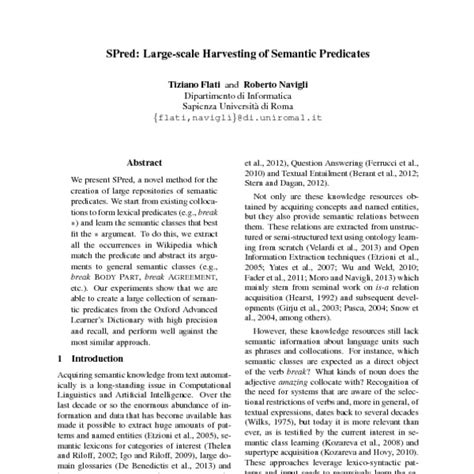 Spred Large Scale Harvesting Of Semantic Predicates Acl Anthology
