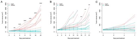 Tumor Volume As A Function Of Time Post Initial Treatment A Initial
