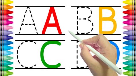 알파벳놀이 유아와 아이들을 위한 그림자 점선따라 A부터 L까지 따라쓰기 Write Alphabets Learn Alphabets Youtube