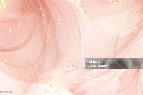 금점과 선이 있는 추상먼지 로즈 블러시 액수채색 배경 파스텔 핑크 대리석 알코올 잉크 드로잉 효과 황금 스플래시 요소 현대 벽지의 벡터 일러스트 배경 주제에 대한 스톡 벡터