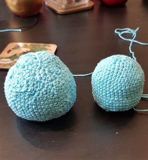 My First Ever Time Crocheting Anything I Can Already See How Much Ive Improved Left Is First