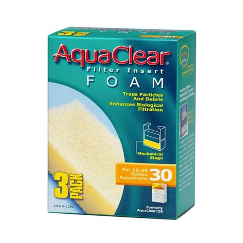Aquaclear 30 Foam Filter Insert 3pk Finatics Aquarium