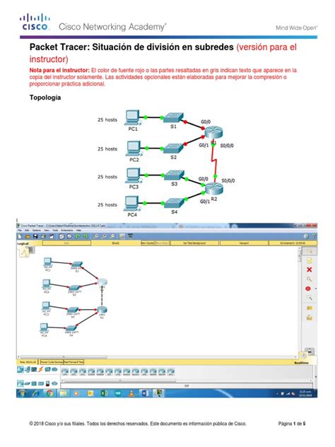 8 1 4 7 Packet Tracer Subnetting Scenario Ilm Pdf Dirección Ip Protocolos De Internet
