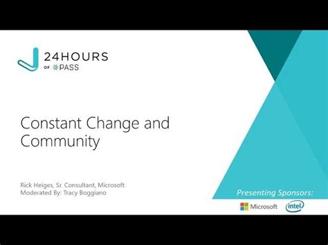 PASS Data Community Summit Talk Constant Change And Community Years Of PASS From PASS Data