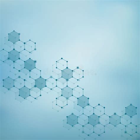 Hexagonal Structure Molecule Dna Of Neurons System Genetic And