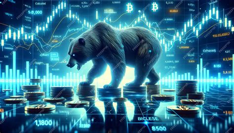 Premium Photo Futuristic Bitcoin Bear Market Wallpaper With Abstract Chart Reflecting Bearish