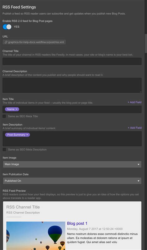 Set Up An Rss Feed Webflow University