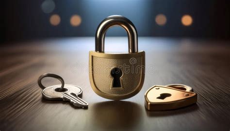 Security And Protection Featuring Symbols Like A Padlock Shield And