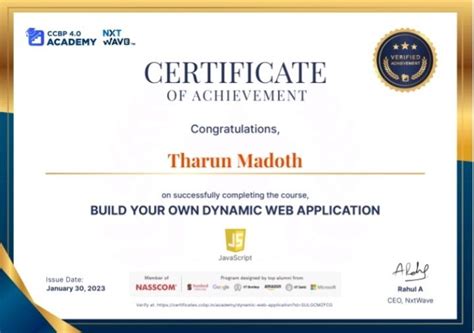 Tharun Madoth On Linkedin Nxtwave Nxtwaveteam Rahulattulurisir Shashankgujjulasir