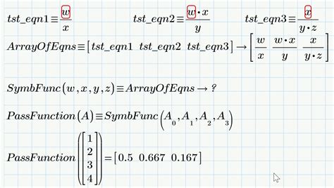Solved Passing Equation Array Function Into Matrix Ptc Community
