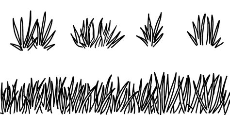 Premium Vector Doodle Sketch Style Of Grass Cartoon Hand Drawn