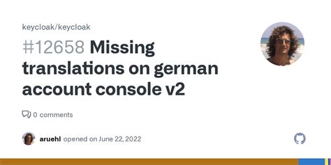 Missing Translations On German Account Console V2 · Issue 12658
