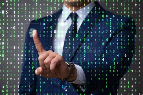 The Biometric Identification Concept With Fingerprints Stock Image Image Of Internet Code
