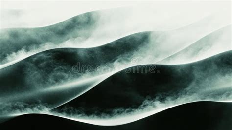 Abstract Waves With A Monochromatic Gradient Evoking Movement And Depth Stock Illustration