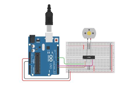 Circuit Design Moteur Cmd Pwm Auto Tinkercad