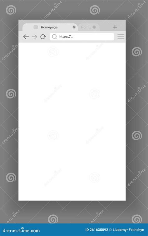 browser mockup web window screen internet empty page concept with