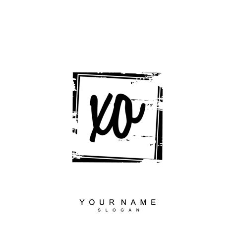 Initial Xo Monogram With Grunge Template Design 22076268 Vector Art At