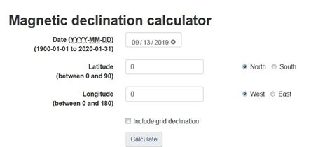 Magnetic Declination Calculator