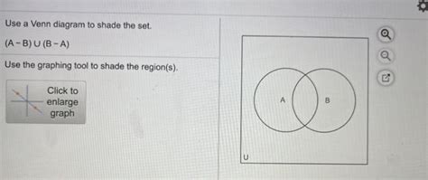 Solved Use A Venn Diagram To Shade The Set A A B U B A Chegg