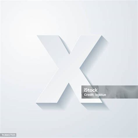 문자 X 빈 배경에 종이 잘라내기 효과가 있는 아이콘 알파벳 X에 대한 스톡 벡터 아트 및 기타 이미지 알파벳 X 로고