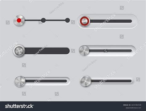 ui slider bar buttons music player stock vector royalty free