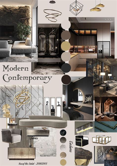 Modern Contemporary Moodboard Youssef Abu Dahab Interior Design Mood Board Interior Design
