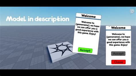 Welcome Gui Model In Description Youtube