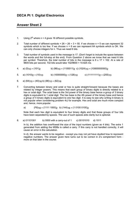 Solution 2 Digital Electronics And Computer Architecture Assignments Deca Pt 1 Digital