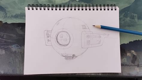 A Space Probe Traditional Pencil And Ink On Paper R Learntodraw