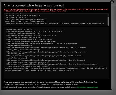 When Delete Mongo Db Showing This Error Aapanel Free Hosting Control Panel One Click Lamplemp