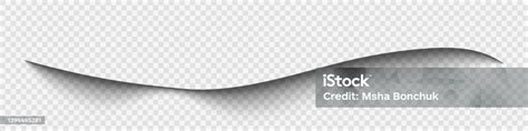 사실적인 그림자 종이 투명한 그림자 그림자 오버레이 효과 구분선입니다 벡터 일러스트 레이 션 3차원 형태에 대한 스톡 벡터 아트