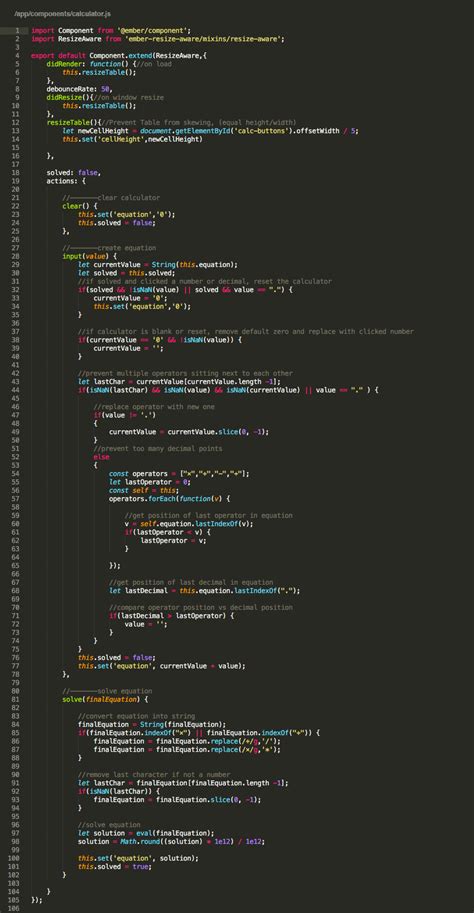 Github Sabretrackember Calculator A Web Based Calculator Using Emberjs