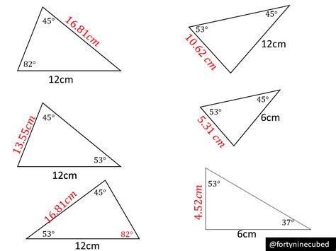 Sine Rule Finding Missing Sides Variation Theory