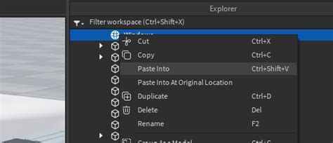Paste Into Function Is Pasting Objects Into Workspace Instead Of