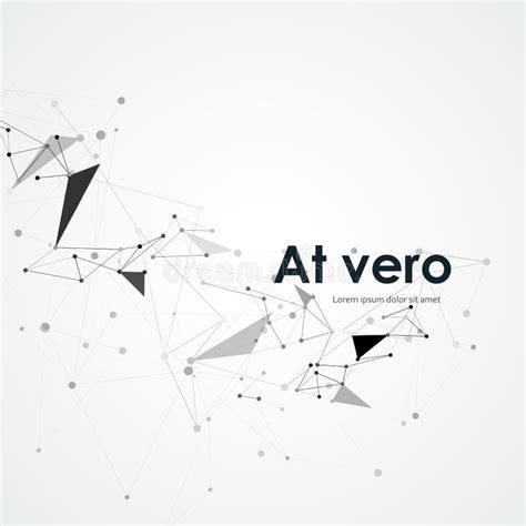 Vector Connections With Dots Lines Black White Background Stock Illustration Illustration Of