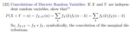 Solved 32 Convolutions Of Discrete Random Variables If X