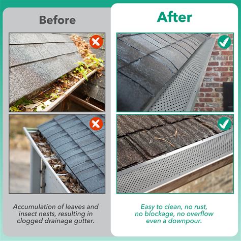 Gutter Guard 5 Aluminum Leaf Filter Gutter Cover 25 Pcs Total Length 100ft