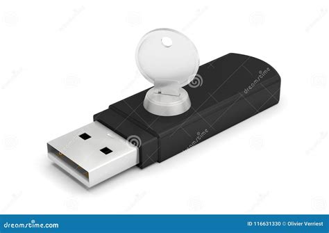 Usb Stick Security Key Stock Illustration Illustration Of Password