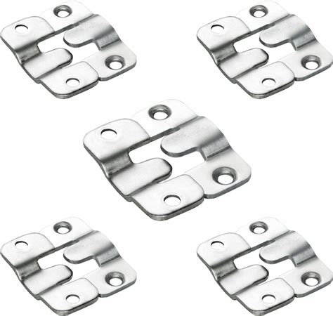 Flush Mount Bracket Headboard Wall Mounting Brackets Interlocking Hanging Bracket With Screws