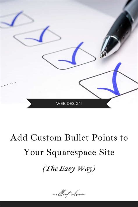 How To Easily Add Custom Bullet Points To Your Squarespace Site